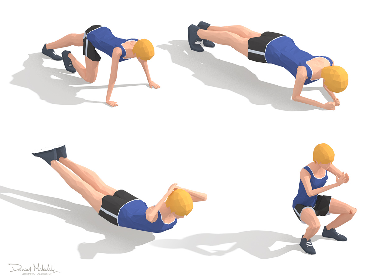 Exercise Animations Bundle Woman by Cerebrate | 3DOcean