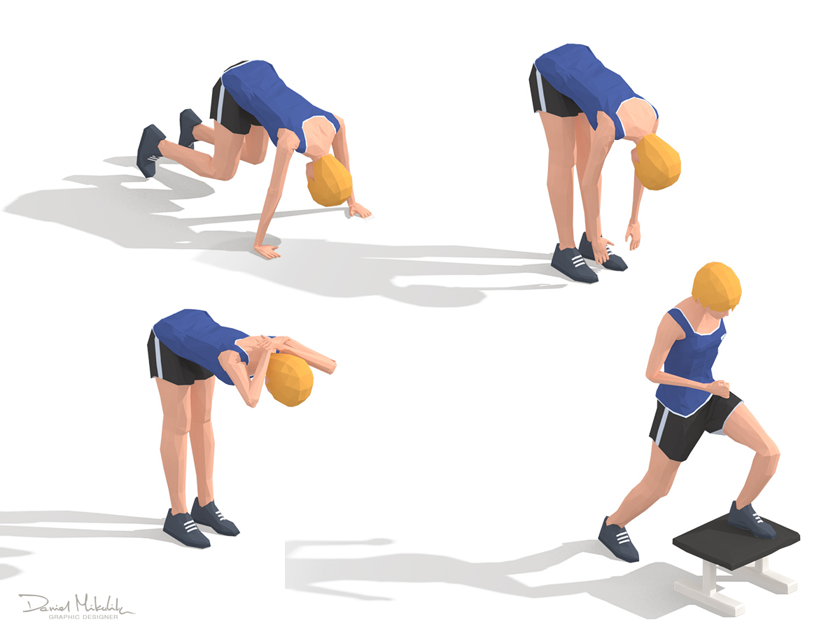 Exercise Animations Bundle Woman by Cerebrate | 3DOcean