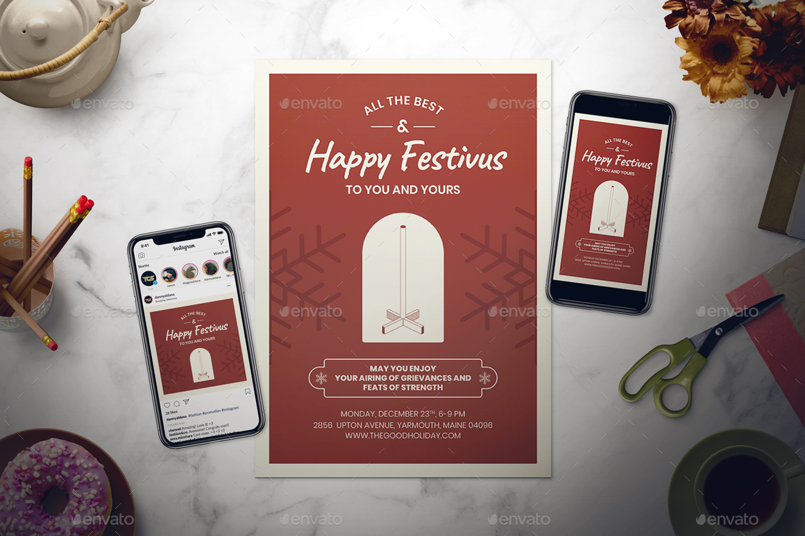 Festivus Flyer Set, Print Templates | GraphicRiver