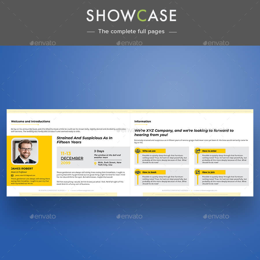 Landscape Conference Agenda Brochure, Print Templates | GraphicRiver