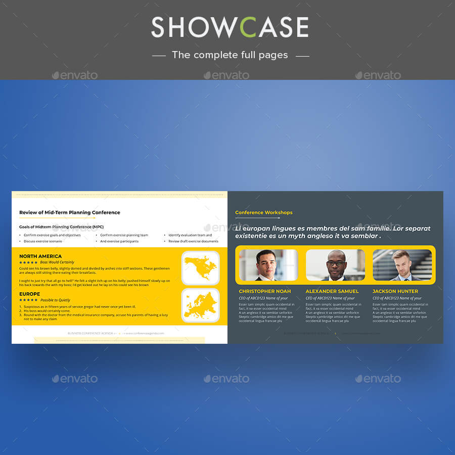 Landscape Conference Agenda Brochure, Print Templates | GraphicRiver