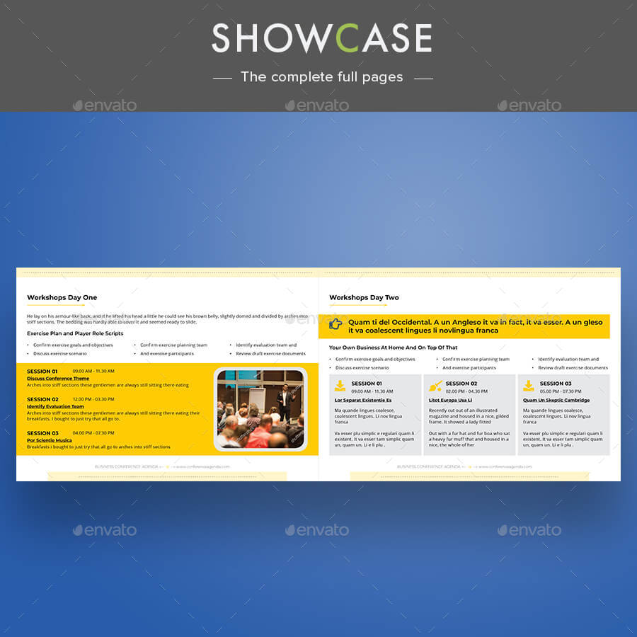 Landscape Conference Agenda Brochure, Print Templates | GraphicRiver