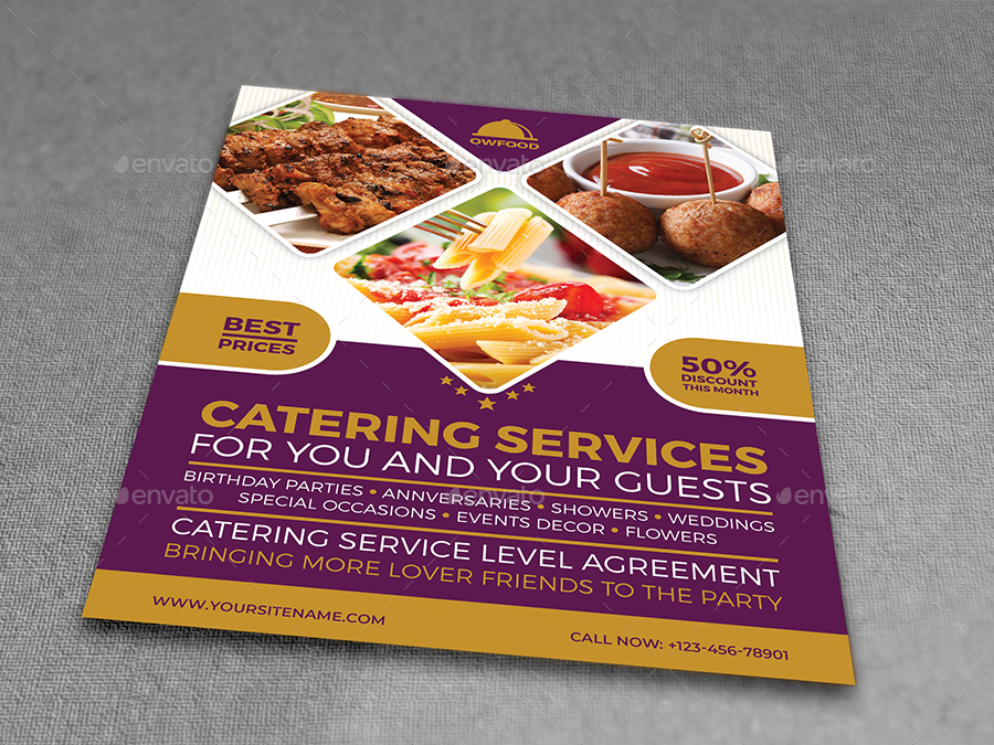 Catering Food Services Flyer Template, Print Templates | GraphicRiver