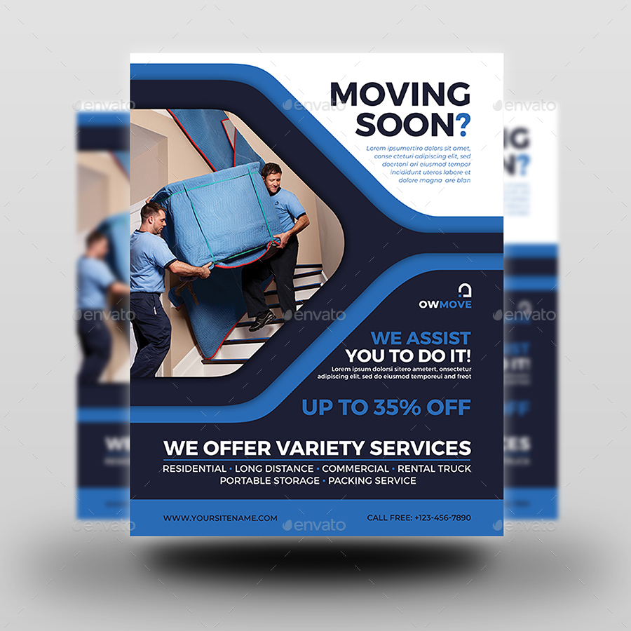 Moving House Services Flyer Template, Print Templates | GraphicRiver