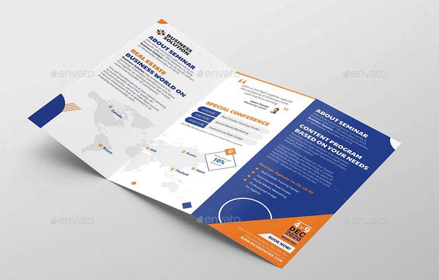 Business Seminar Tri-Fold Brochure, Print Templates | GraphicRiver