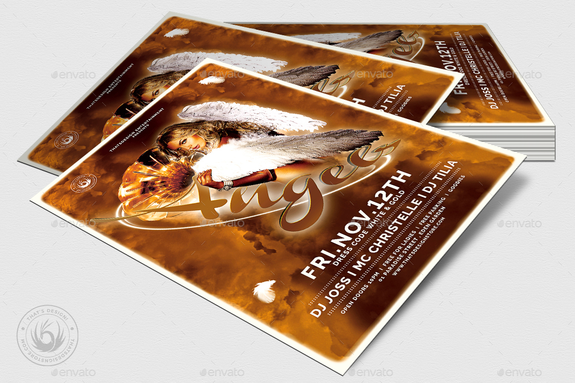 Angels Party Flyer Template V1, Print Templates | GraphicRiver