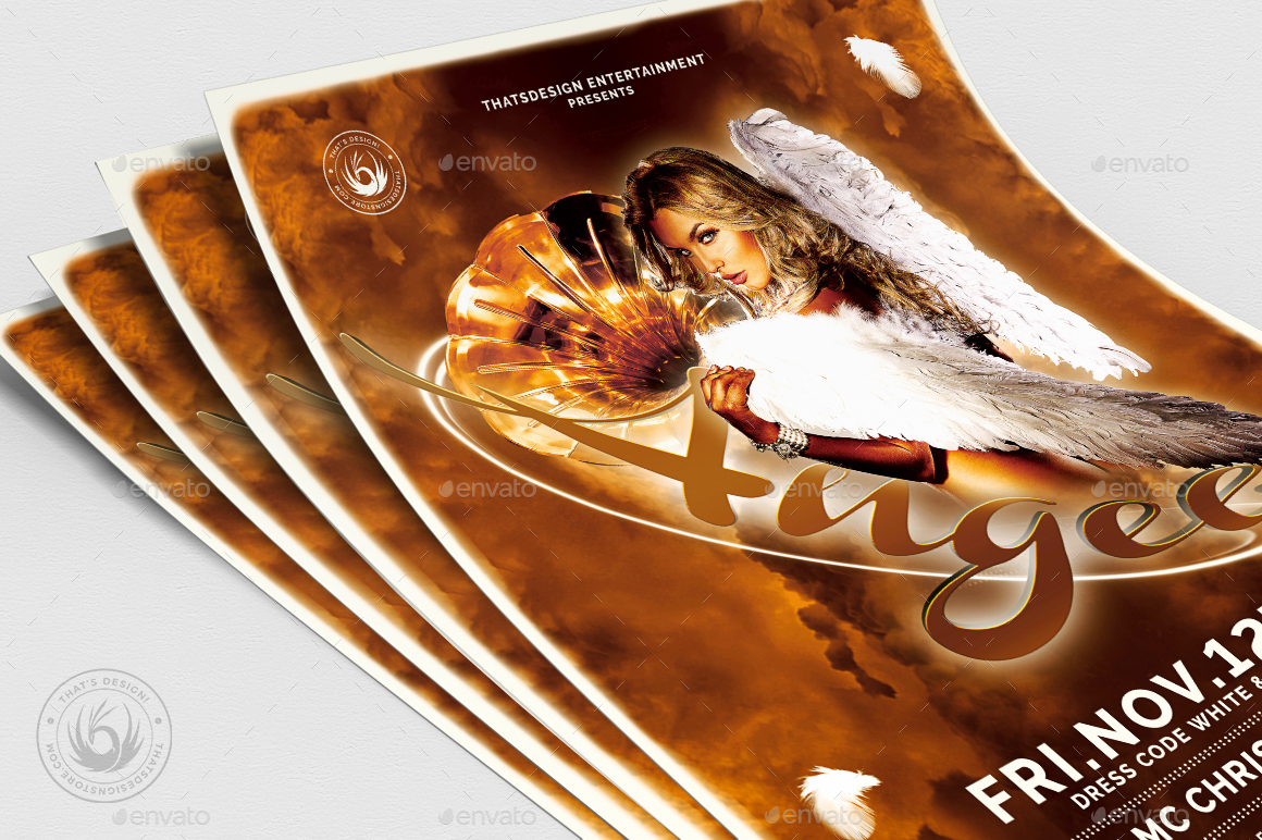 Angels Party Flyer Template V1, Print Templates | GraphicRiver