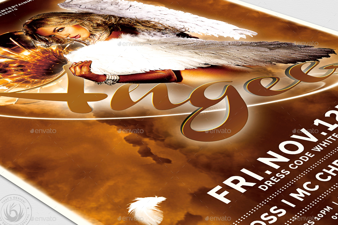 Angels Party Flyer Template V1, Print Templates | GraphicRiver