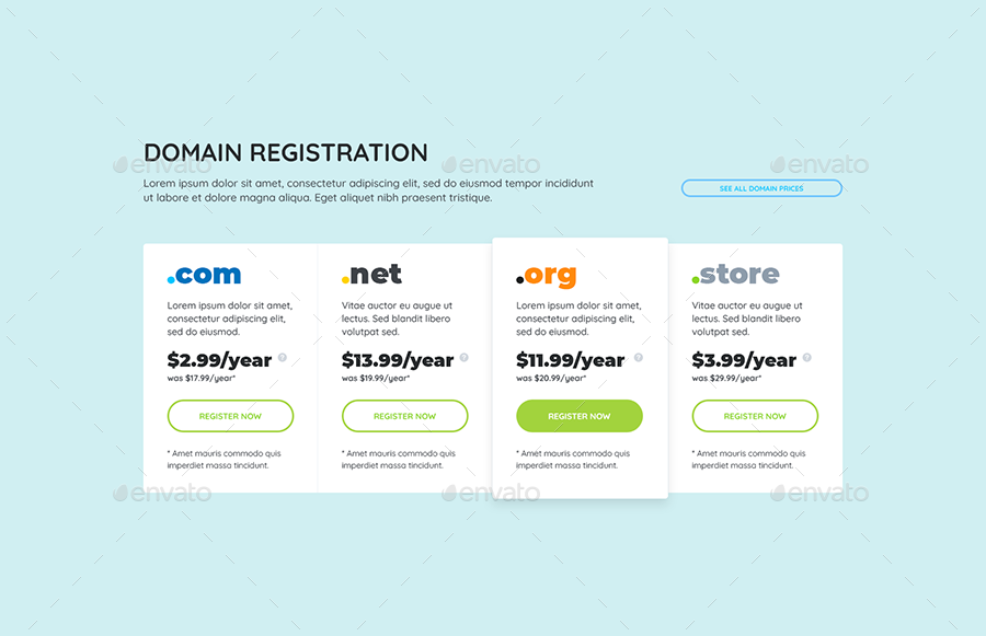 Hosting Pricing Tables, Web Elements | GraphicRiver