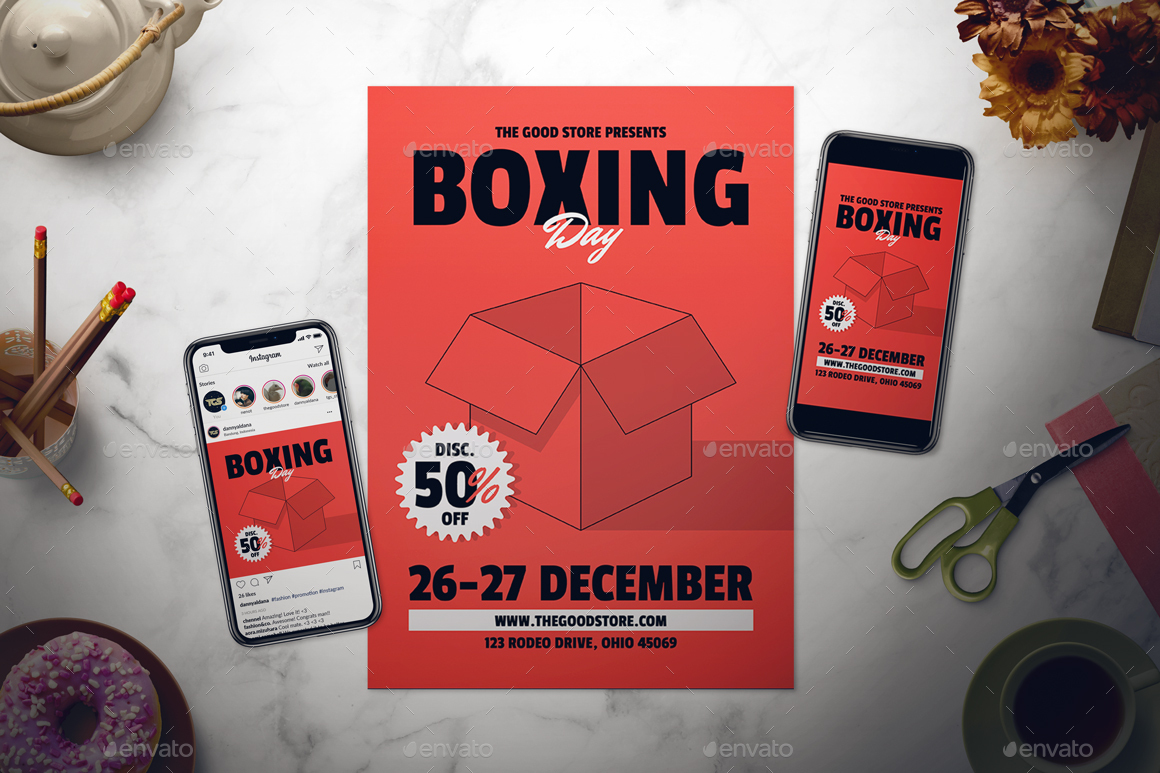 Boxing Day Flyer Set, Print Templates | GraphicRiver