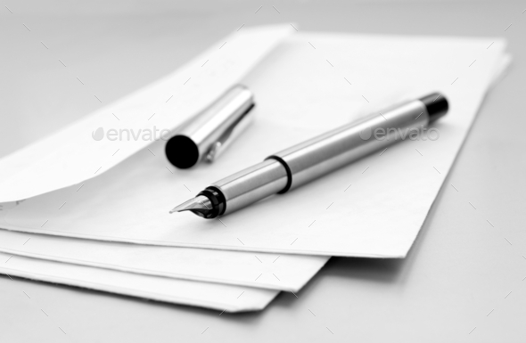 envelope and pen Stock Photo by sergign | PhotoDune