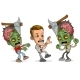 Cartoon Green Zombie Boy Characters Set, Vectors | GraphicRiver