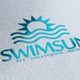 Swim Sun Logo, Logo Templates | GraphicRiver