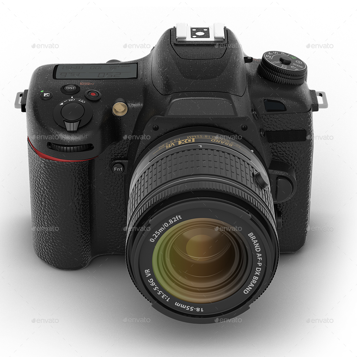 DSLR Camera in Red & Black by Abdelrahman_El-masry | GraphicRiver