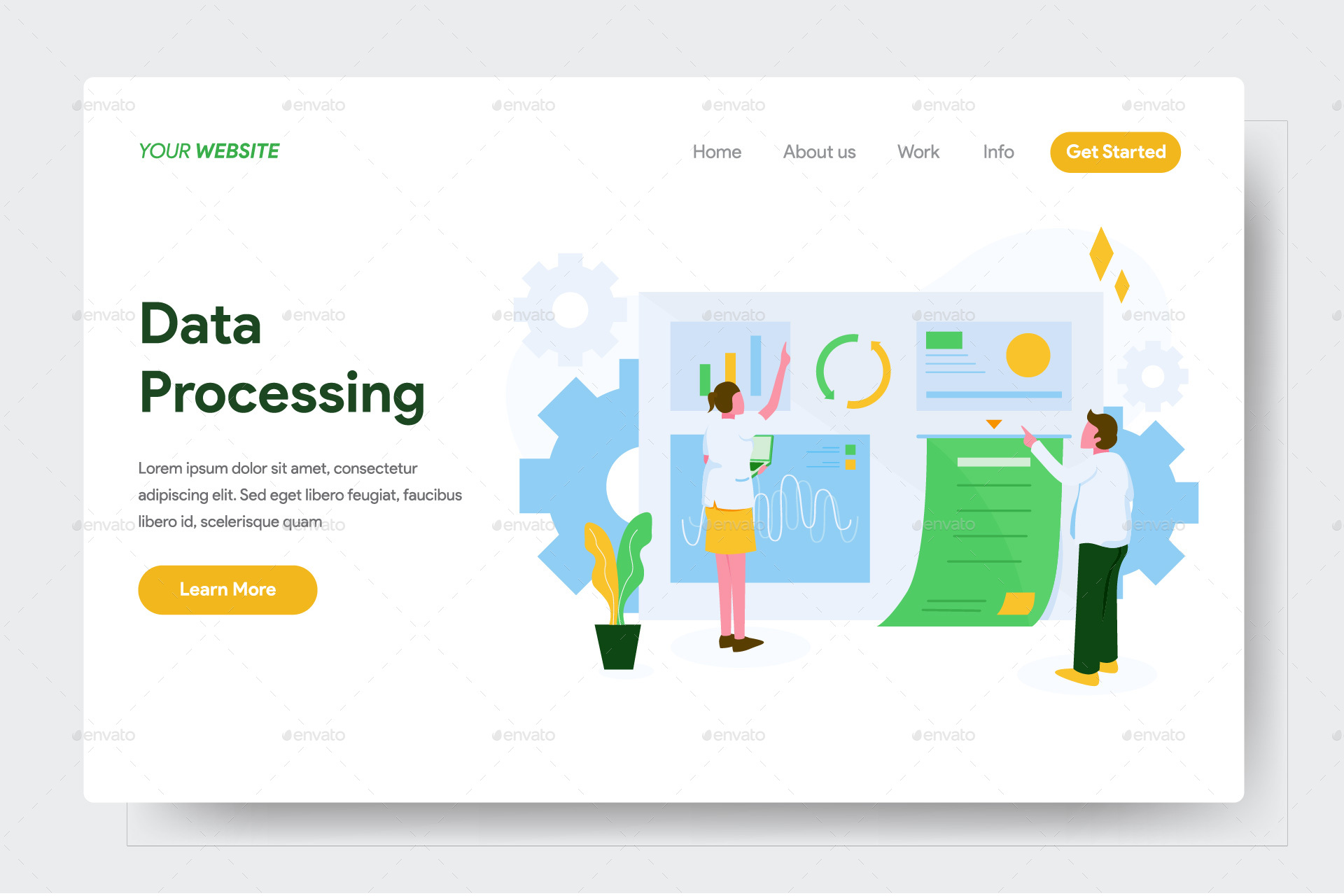 10 Data Analytics Illustration Vol 1, Vectors | GraphicRiver