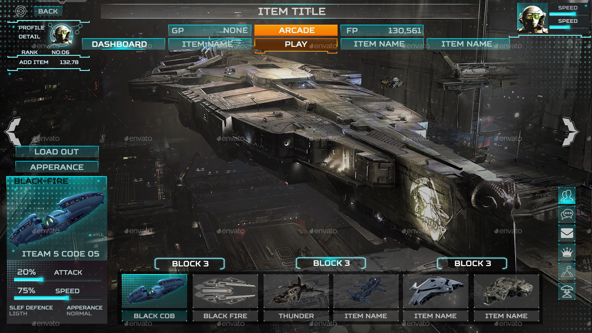 Science Fiction UI Pack, Game Assets | GraphicRiver