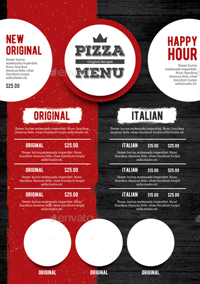 Pizza Menu, Print Templates | GraphicRiver