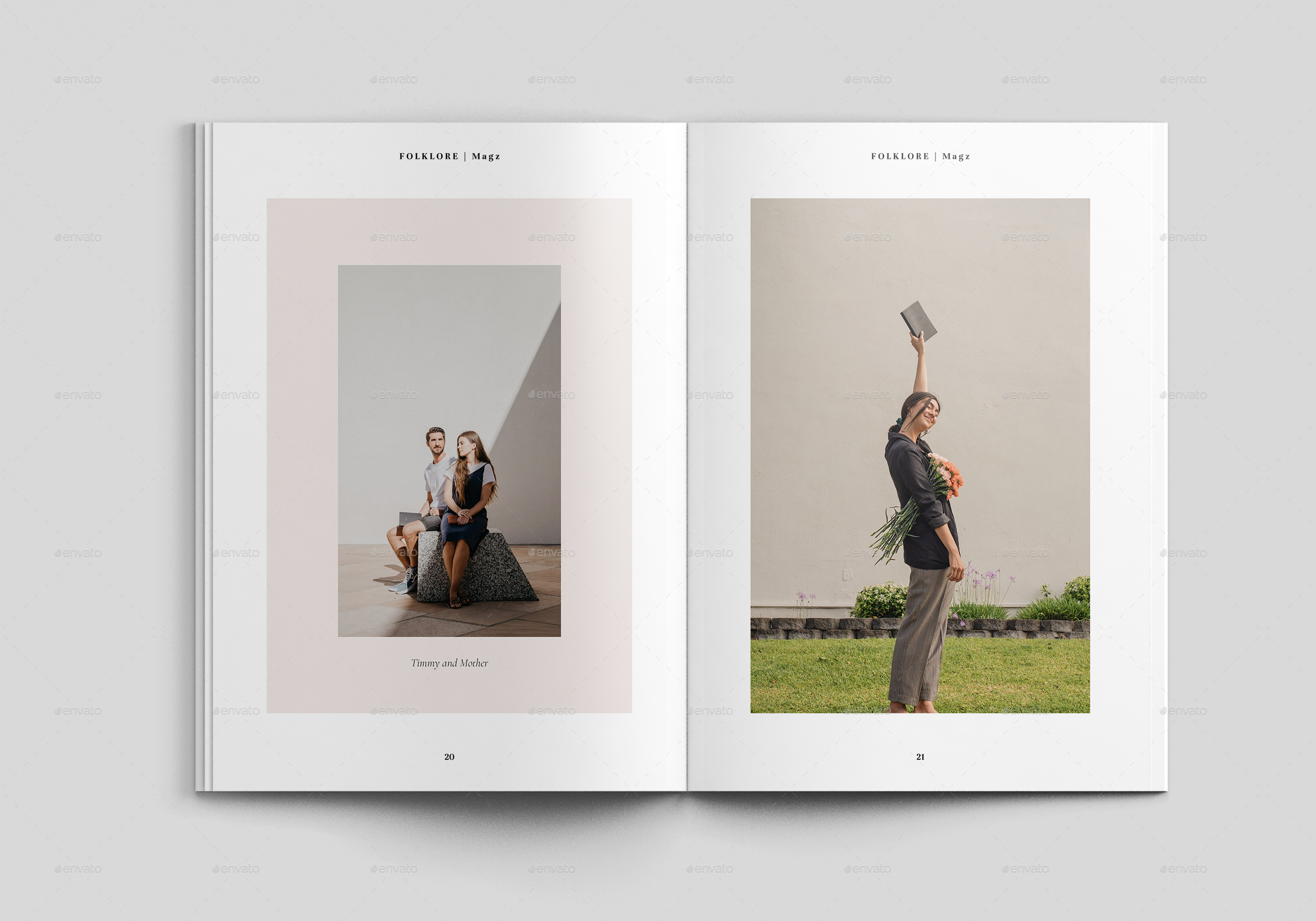 Folklore Clean Minimalist Magazine Template, Print Templates | GraphicRiver