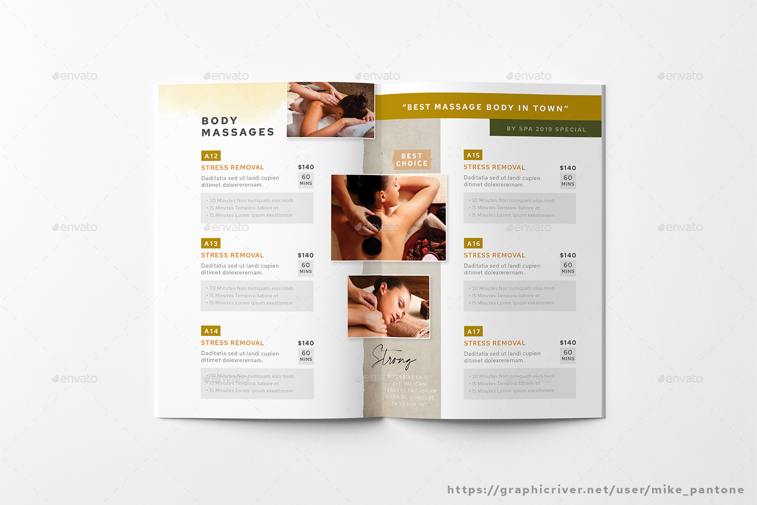 Spa and Clinic 2019 Menu Booklet Brochure, Print Templates | GraphicRiver