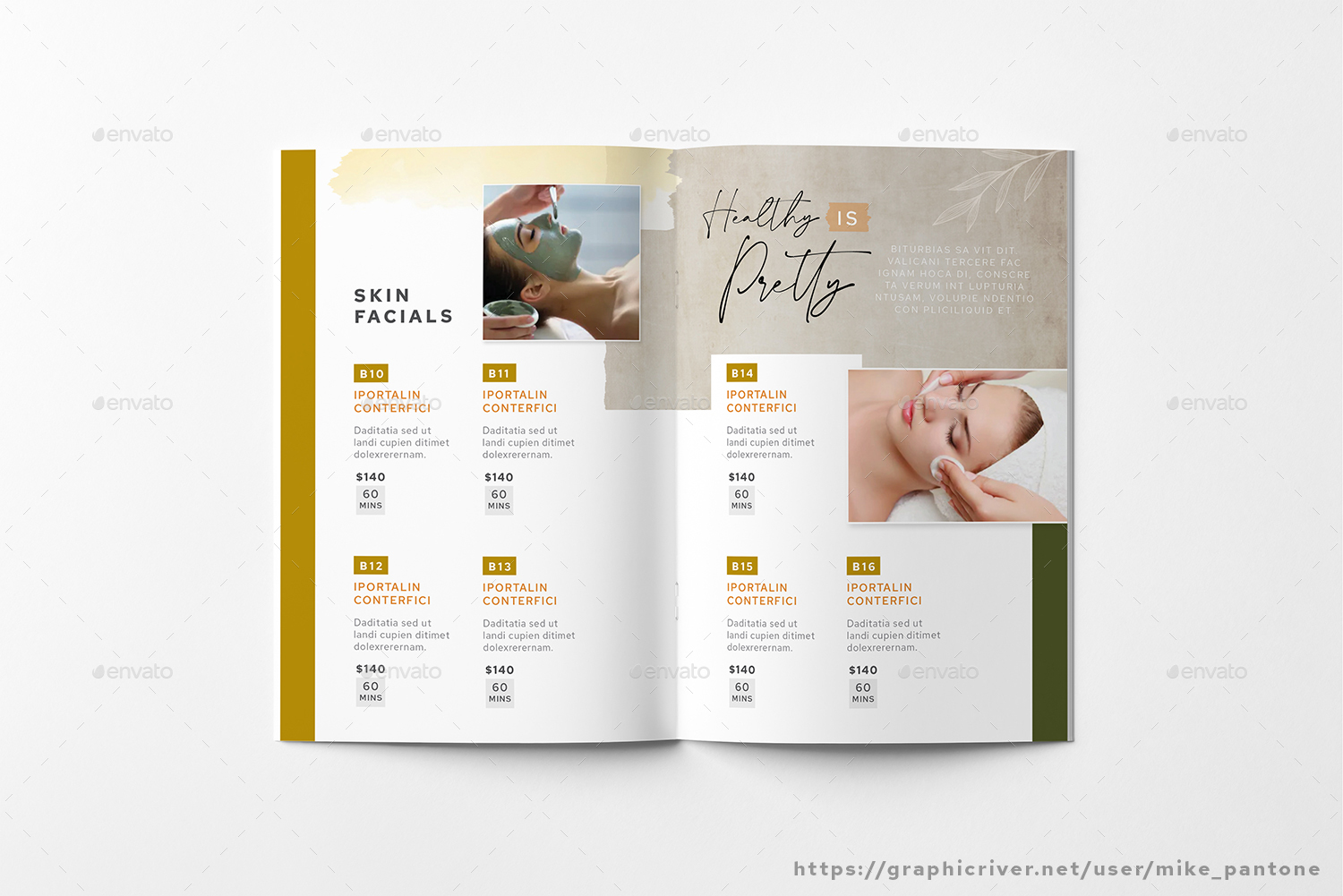 Spa and Clinic 2019 Menu Booklet Brochure, Print Templates | GraphicRiver