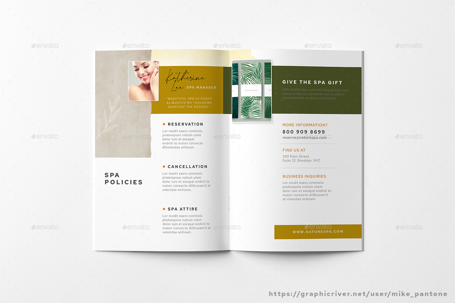 Spa and Clinic 2019 Menu Booklet Brochure, Print Templates | GraphicRiver