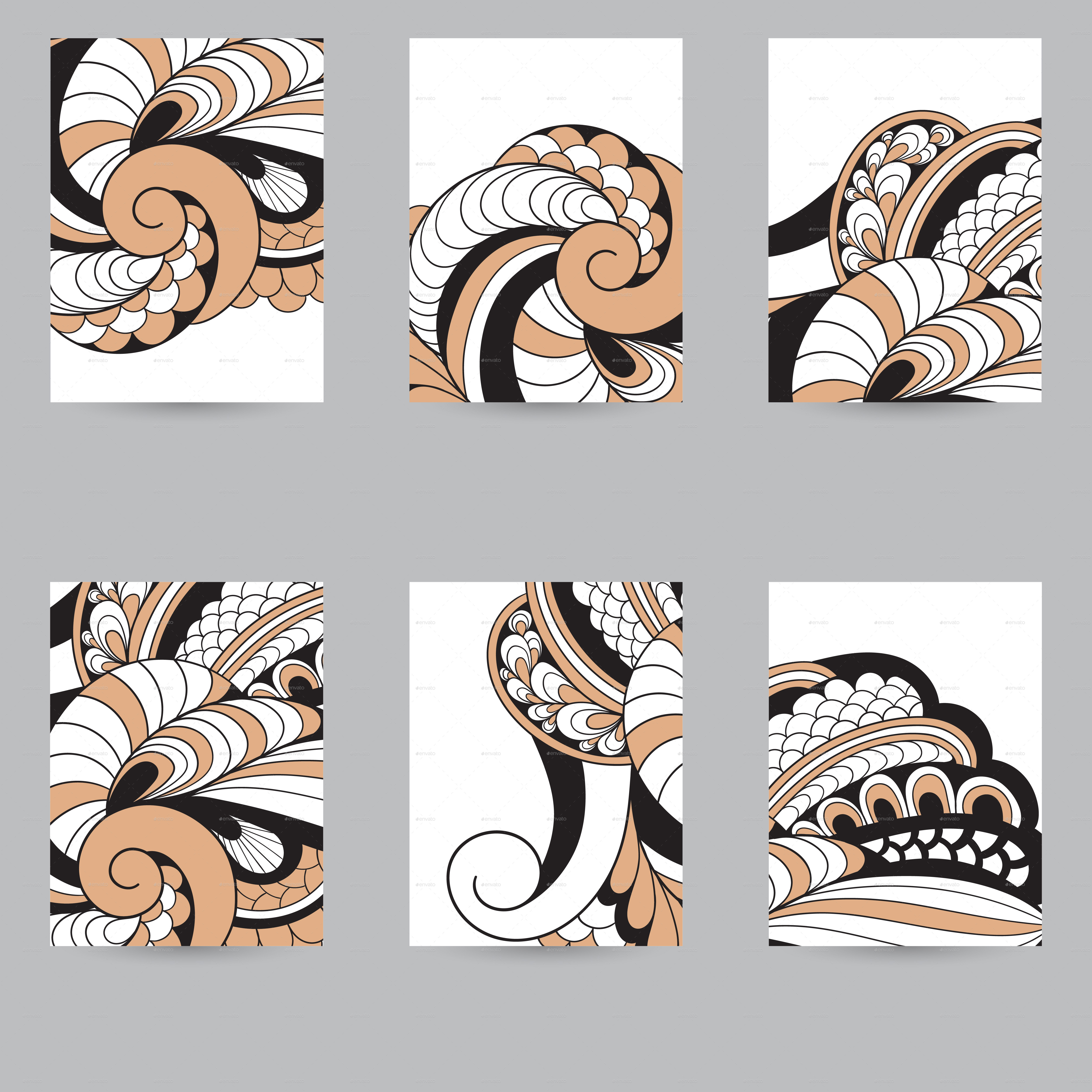 Set of Abstract Patterns, Vectors | GraphicRiver
