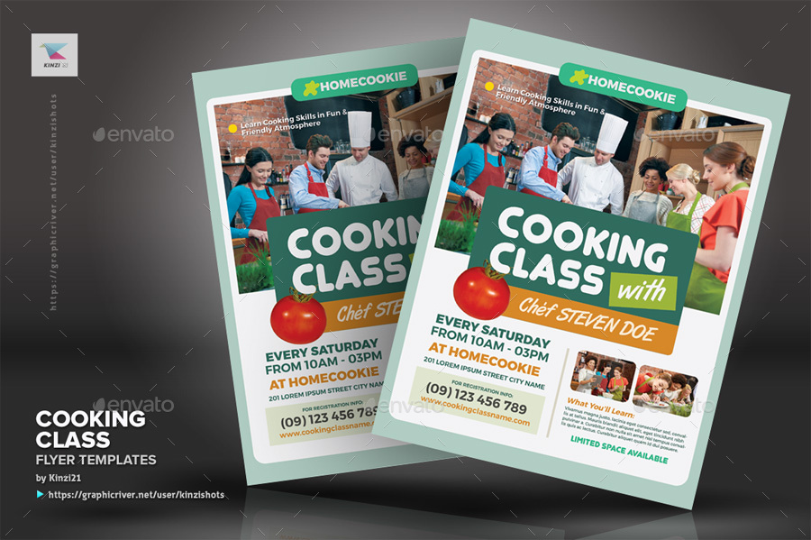 Cooking Class Flyer Templates, Print Templates | GraphicRiver