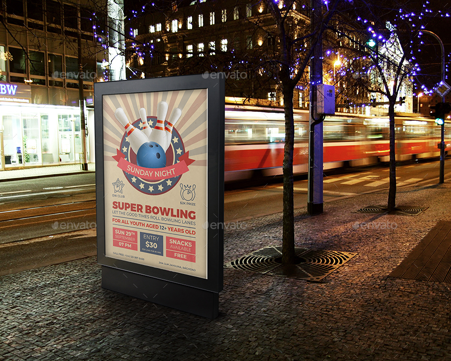 Bowling Poster Template, Print Templates | GraphicRiver