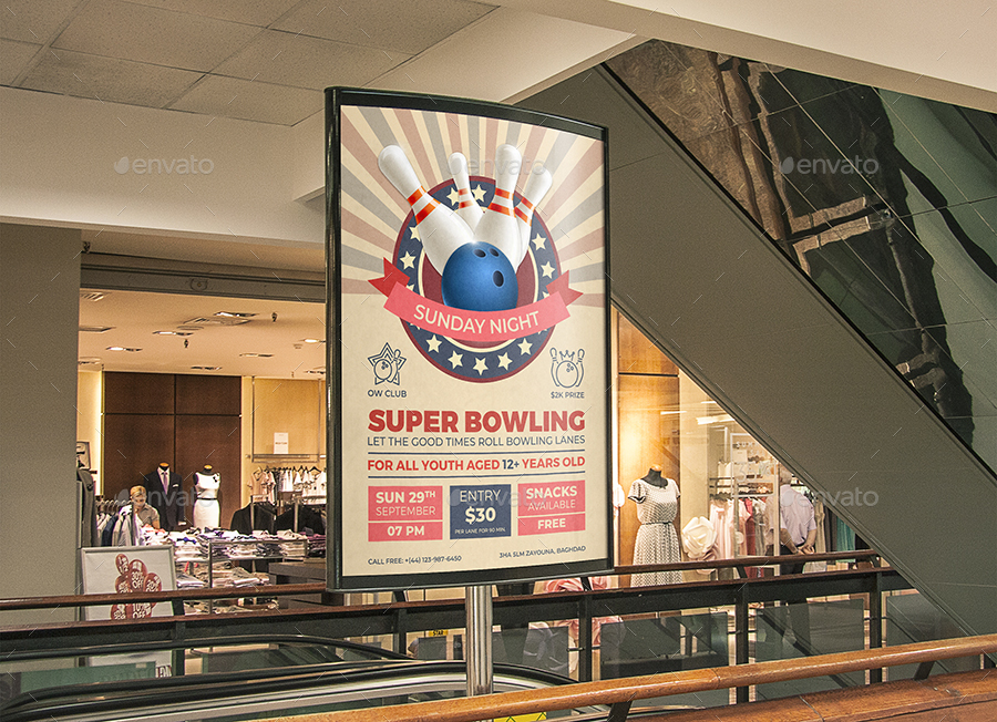 Bowling Poster Template, Print Templates | GraphicRiver