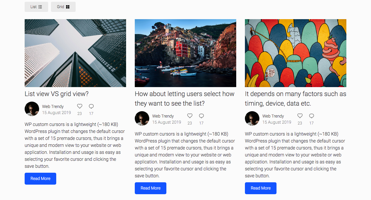 VeeYou List and Grid View Filters by Web_Trendy | CodeCanyon