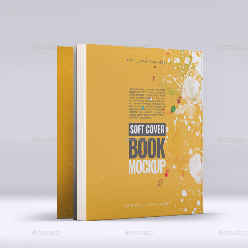 Soft Cover Square Book Mock-Up, Graphics | GraphicRiver