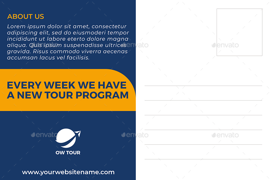 Bus Trip Postcard Template, Print Templates | GraphicRiver