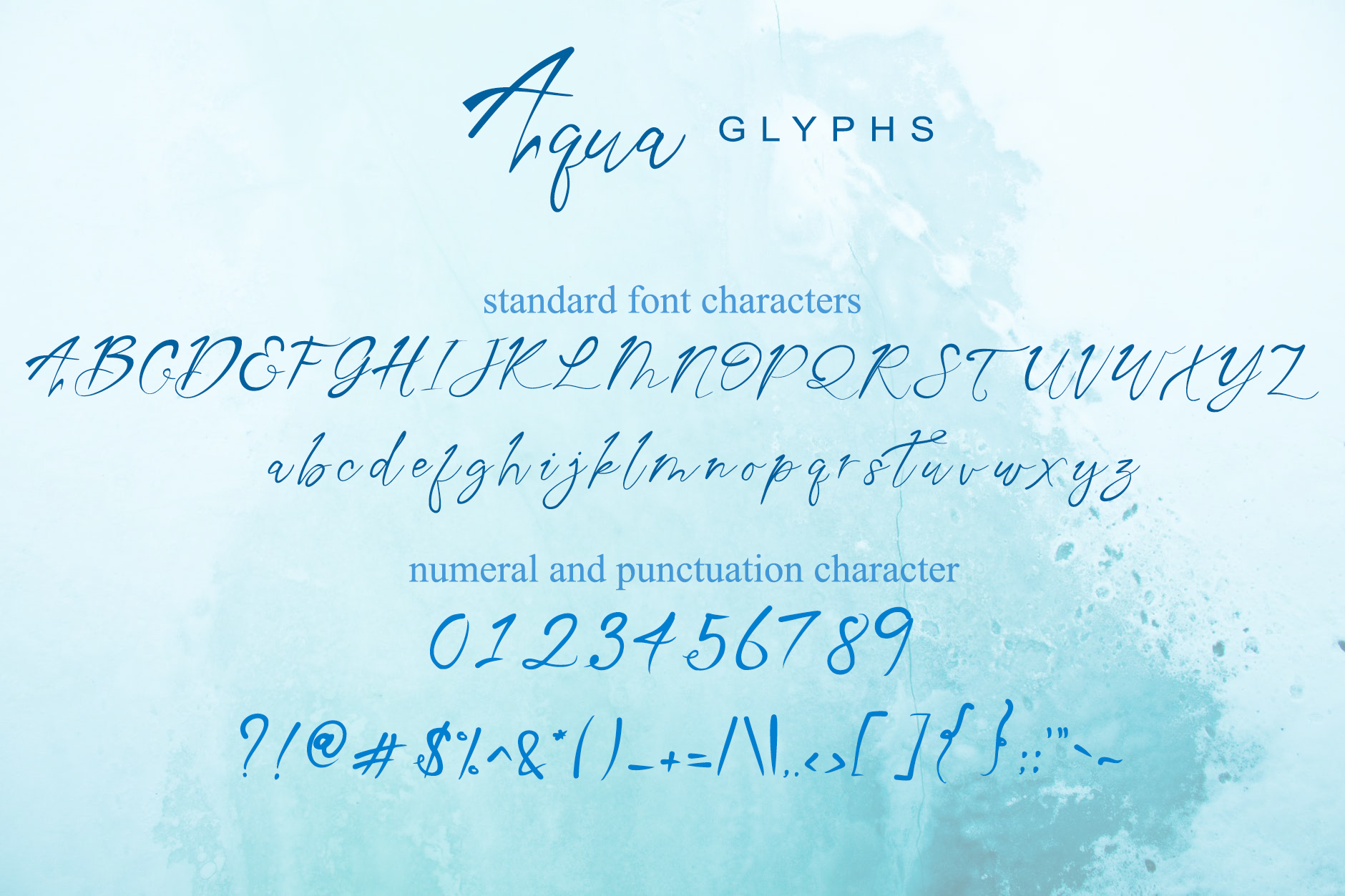 Aqua Script, Fonts | GraphicRiver