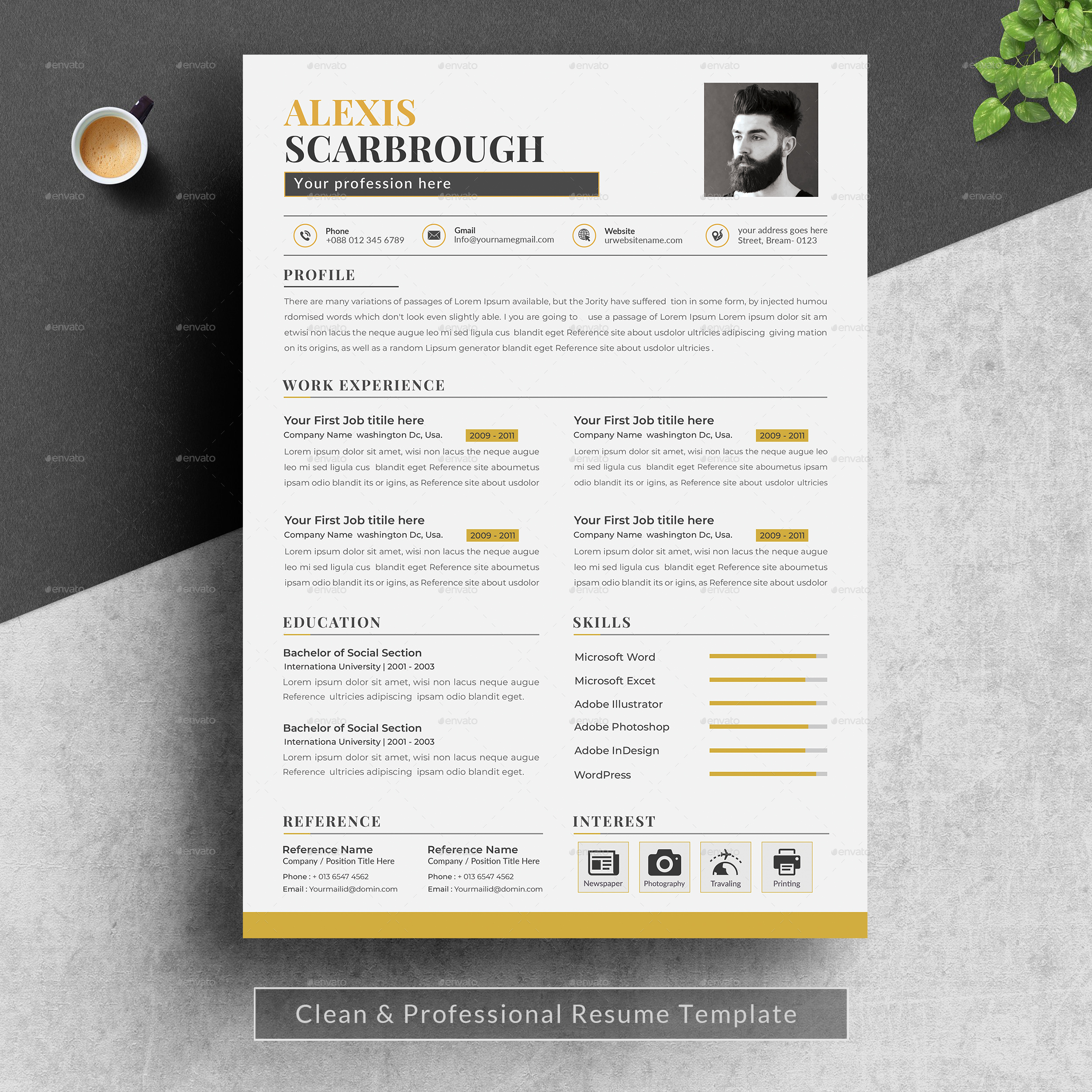 Resume by AmirCreation | GraphicRiver