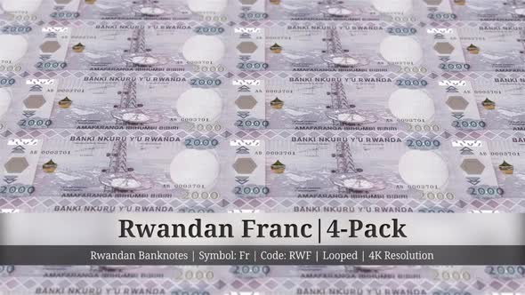 Rwandan Franc | Rwanda Currency - 4 Pack | 4K Resolution | Looped ...