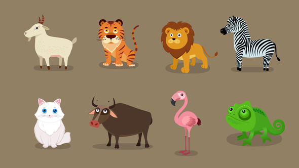 Cartoon Animals 2, Motion Graphics | VideoHive