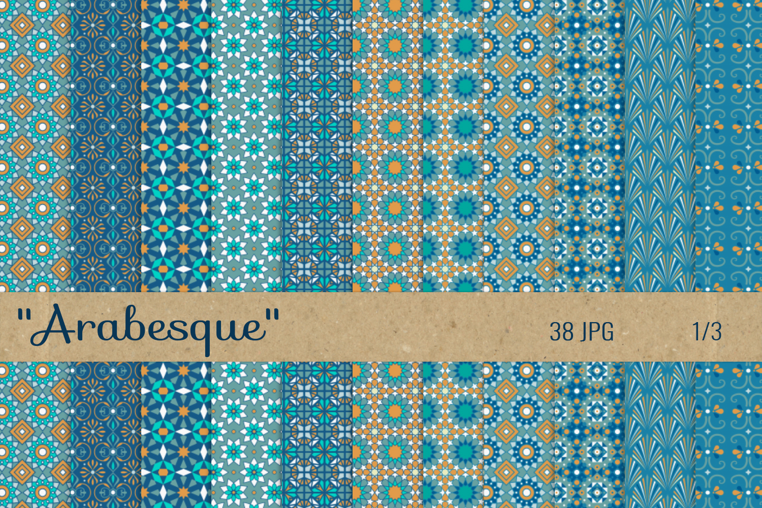 Arabesque - 38 Oriental Design of Papers-Patterns-Styles., Add-ons