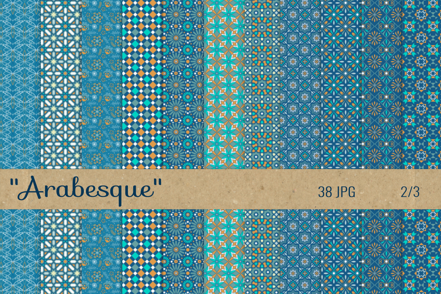 Arabesque - 38 Oriental Design of Papers-Patterns-Styles., Add-ons