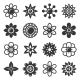 Flower Icons Set on White Background, Vectors | GraphicRiver