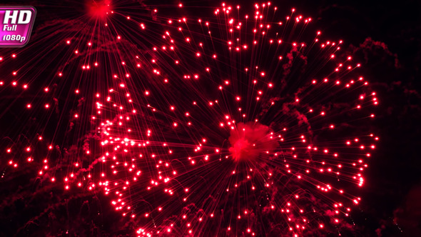 Colorful Flashes Of Fireworks In The Dark, Stock Footage | VideoHive