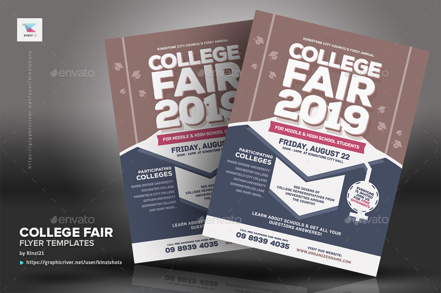 College Fair Flyer Templates, Print Templates | GraphicRiver