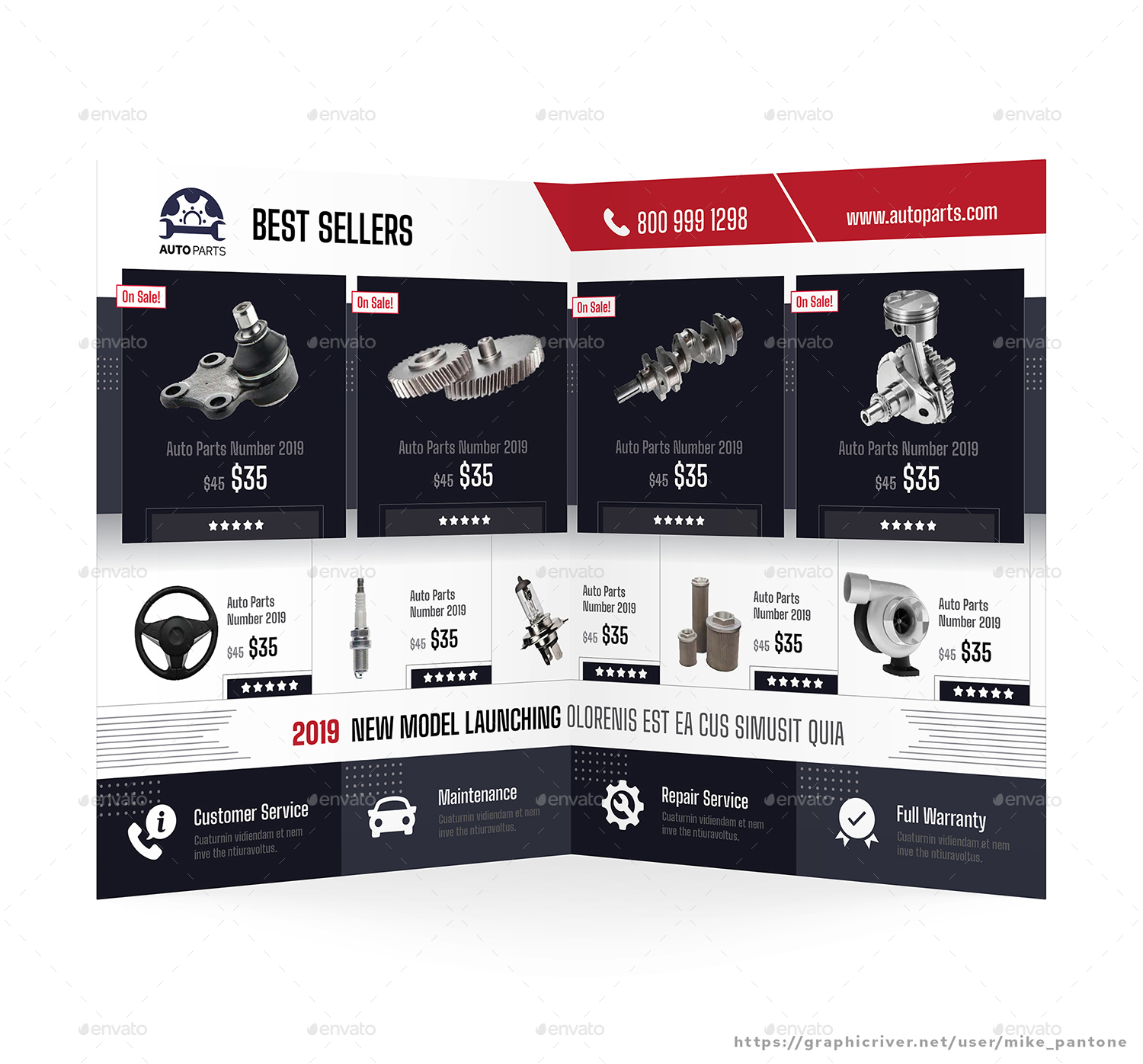 Auto Parts Shop Print Bundle, Print Templates | GraphicRiver