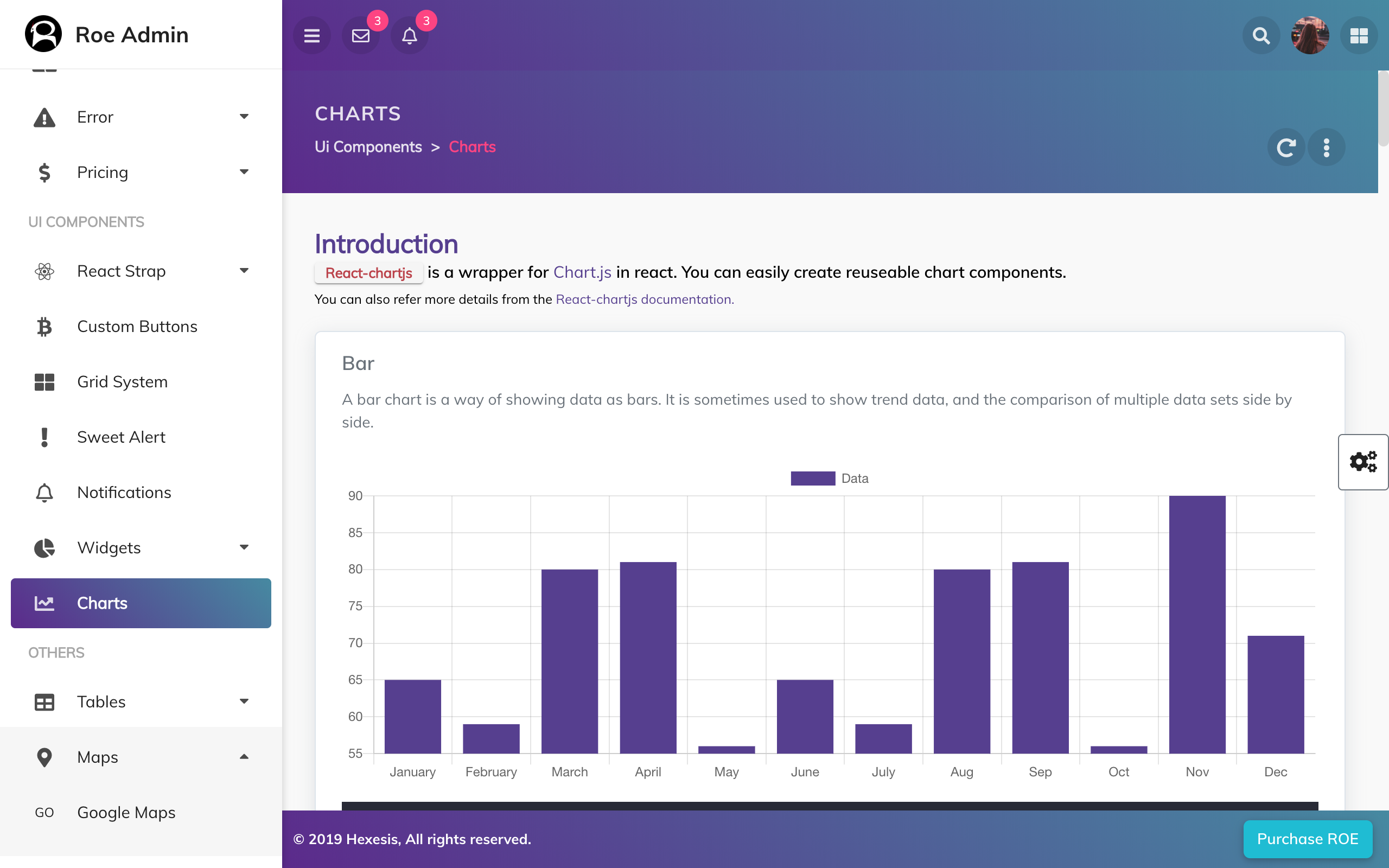 Roe - ReactJS Admin Dashboard Template by hexesis | ThemeForest
