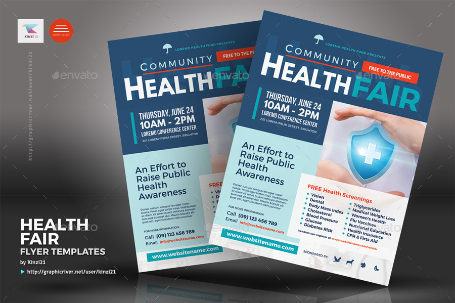 Health Fair Flyer Templates, Print Templates | GraphicRiver