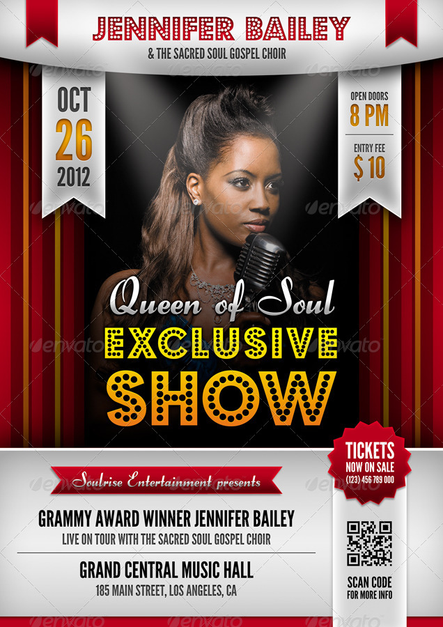 Exclusive Show Event Flyer, Print Templates | GraphicRiver