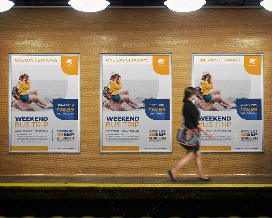 Bus Trip Poster Template, Print Templates | GraphicRiver