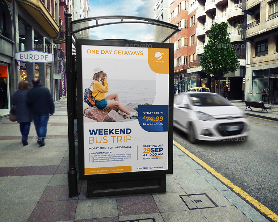 Bus Trip Poster Template, Print Templates | GraphicRiver