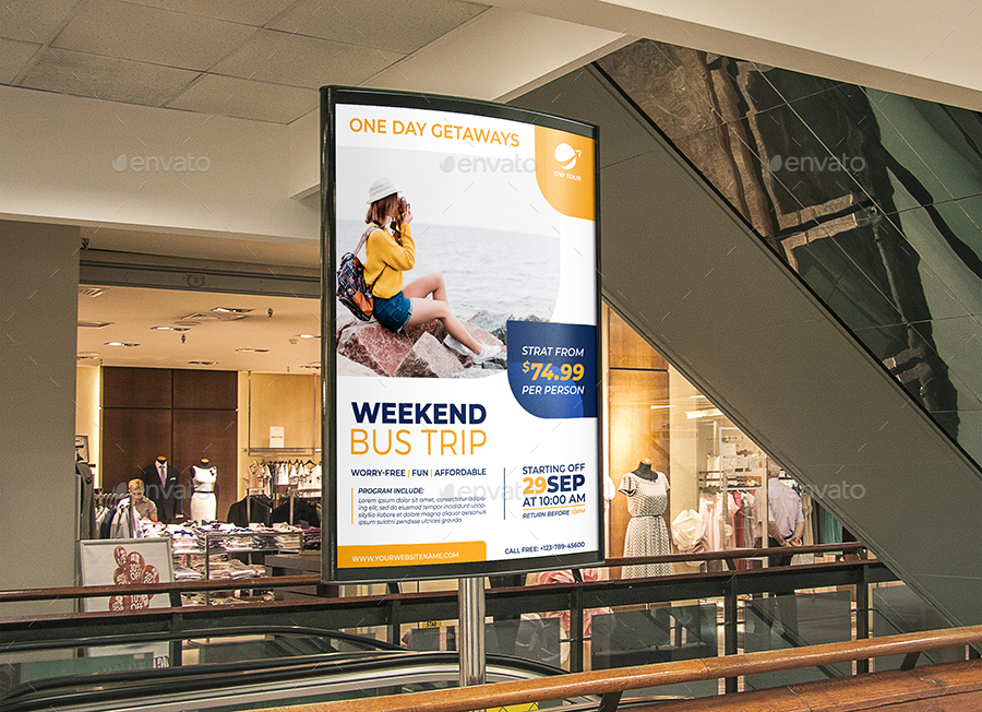 Bus Trip Poster Template, Print Templates | GraphicRiver