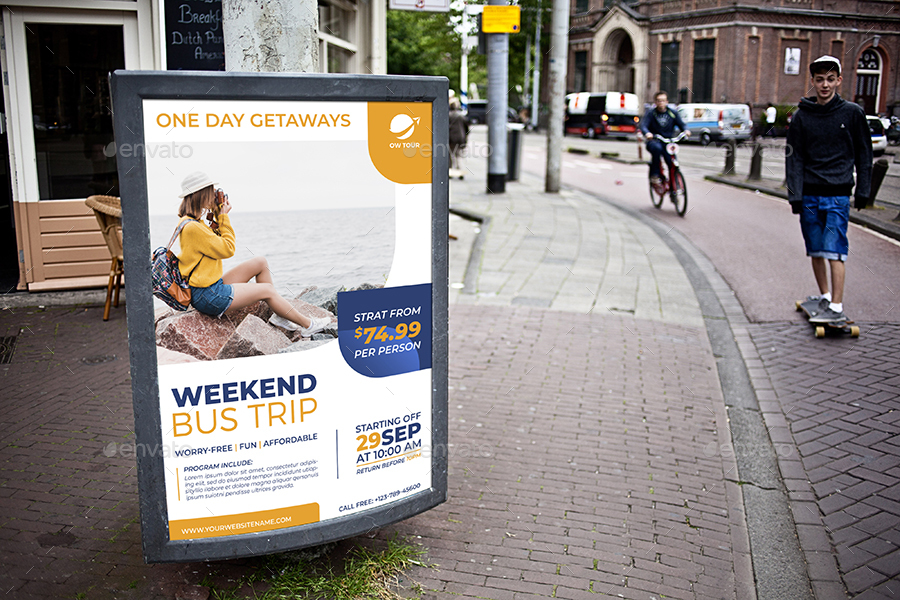 Bus Trip Poster Template, Print Templates | GraphicRiver