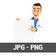 3D Doctor Pointing to Vertical Board, Graphics | GraphicRiver